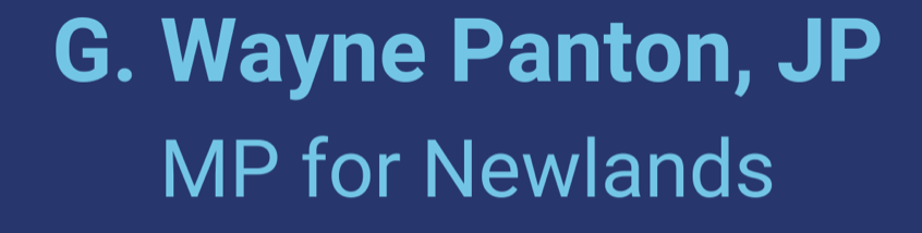 Statement from G. Wayne Panton, MP for Newlands advising his declining ...