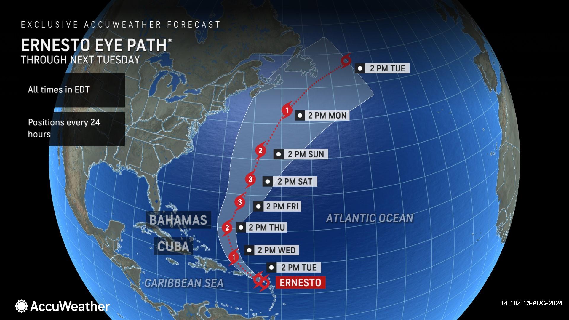 Ernesto to bring flooding rainfall and gusty winds to Puerto Rico and ...