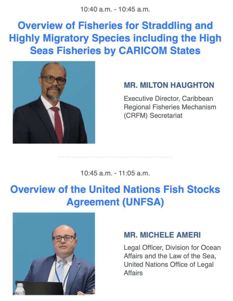 CRFM & UN DOALOS Webinar on UN Fish Stocks Agreement | 28 October 2024 ...